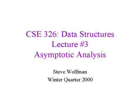 Cse 326 Data Structures