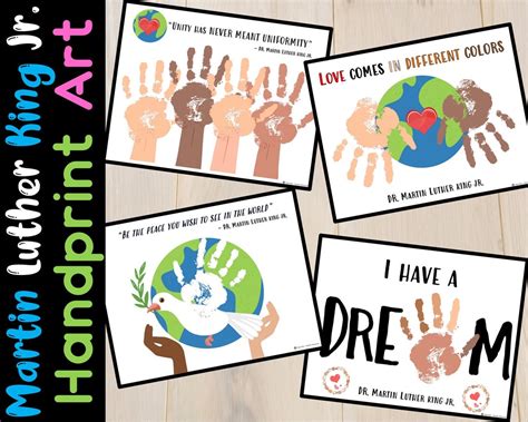 Martin Luther King Jr Handprint Craft Activities Keepsake T Mlk