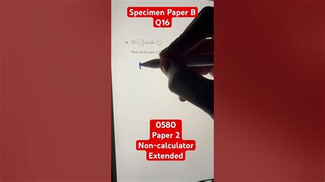 058002bsp25 Q16 Cambridge Igcse Math Extended Specimen Paper 2 Mathshorts Extendedmath