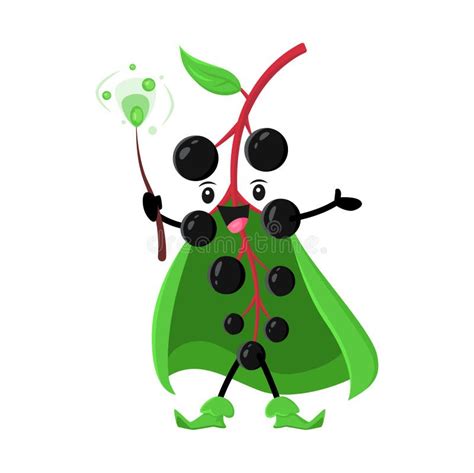 Cartoon Birds Cherry Wizard Or Magician Character Stock Vector