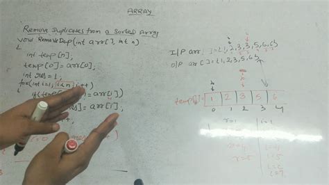 Remove Duplicates From Sorted Array Youtube