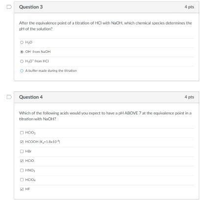 Solved After The Equivalence Point Of A Titration Of HCl Chegg