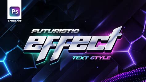 Easy 3d Futuristic Text Effect In Photoshop Free Template Tutorial