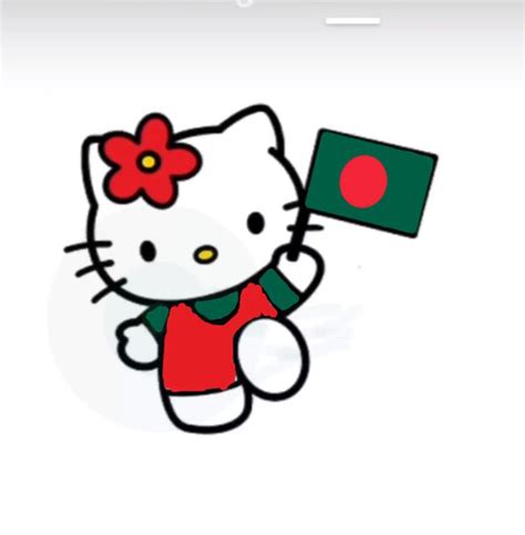 Bangladeshi Hello Kitty Flag Pfp Hello Kitty Drawing Kitty Drawing Hello Kitty Wallpaper