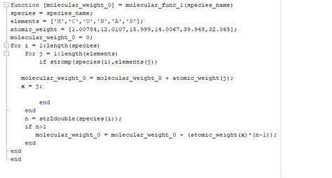 Parsing Nasa Thermodynamic Data Using File Parsing Technique In Matlab Skill Lync