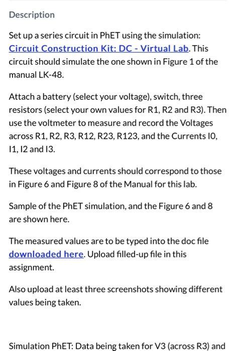 description set up a series circuit in phet using the