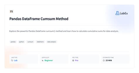 dominando o método cumsum do dataframe pandas guia completo labex