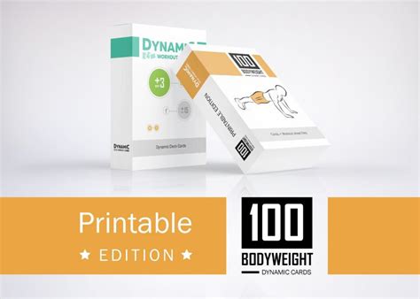 100 Bodyweight Exercise Cards System Workout Cards Dynamic Exercise