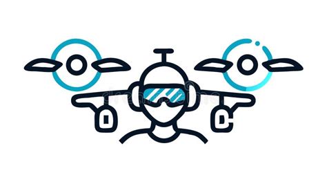 Drone With Vr Headset Immersive Control Virtual Reality Flight