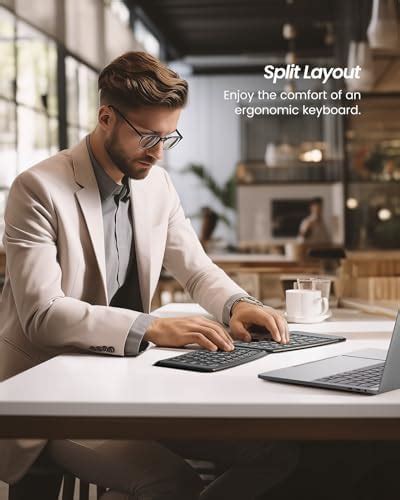 Nulea Rt06 Business Series Leather Bluetooth Foldable Keyboard Folding Portable Keyboard For