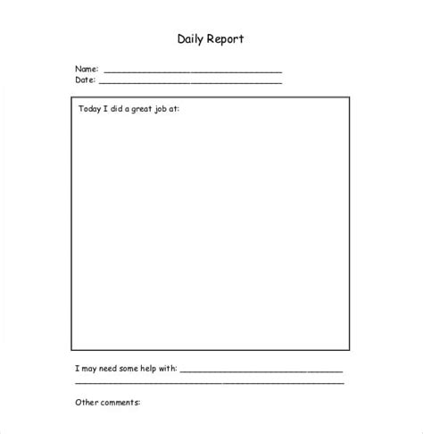 Daily Report Templates Free Sample Example Format Download Free Premium Templates
