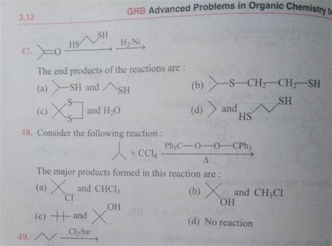 Consider The Following Reaction The Major Products Formed In This React