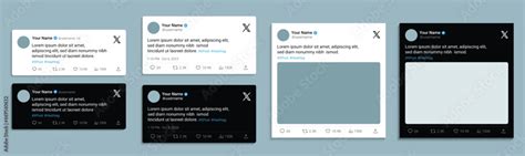 X Twitter Post Mockup X Post Frame Template And Tweet Text Modern Social Media App Mock Up