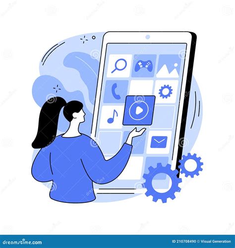 Native Mobile App Abstract Concept Vector Illustration Stock Vector