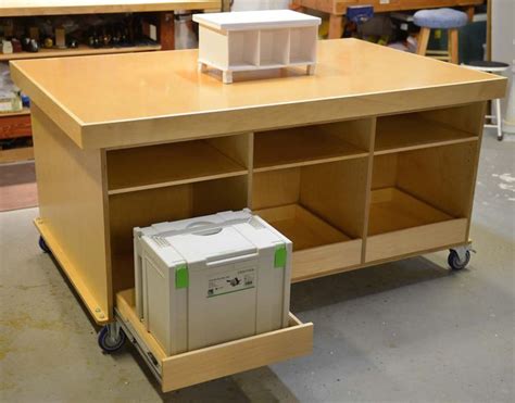 Ken Builds A Solid Mobile Assembly Table With Loads Of On Board Storage