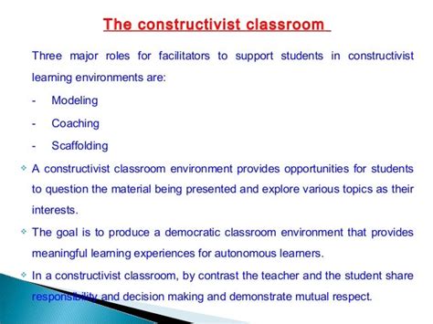 Constructivist Teaching And Learning Is A Beautiful Experience If Don