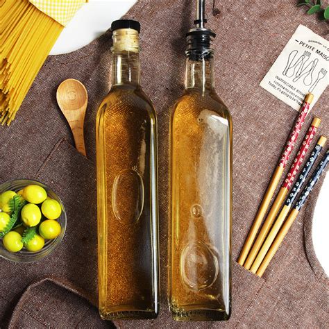 사각올리브500 원터치코르크타입 유리병 1박스24개 500ml 오일병 식용유병 공병상회 유리병의 A To Z