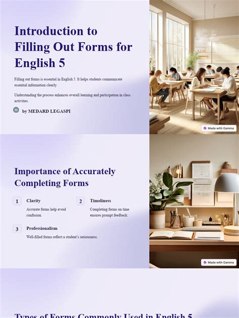 Introduction To Filling Out Forms For English 5 Pdf Cognitive Science Human Communication