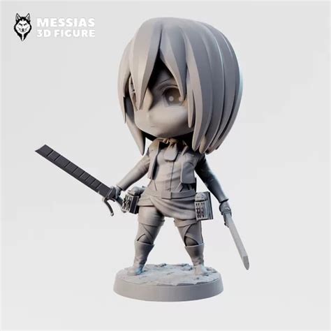 Mikasa Chibi 3d Print Model 3d Printing Model Threeding