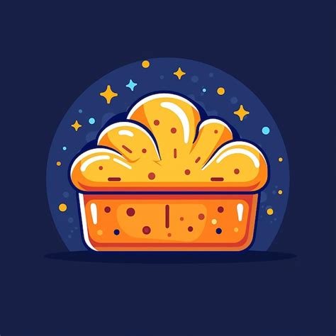 Cartoon Vector Icon Of A Cusk Baking With Heat Premium Ai Generated Image