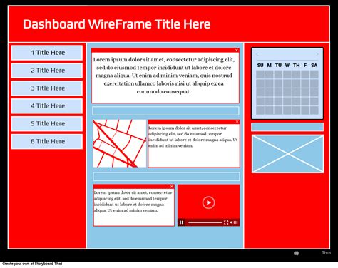 Dashboard Wireframes FREE Wireframe Tool