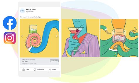 Facebook and Instagram Carousel Ad Mockup Your Paid Search Campaigns Faster - Ad Mockups for ...