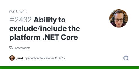 Ability To Excludeinclude The Platform Net Core · Issue 2432 · Nunit