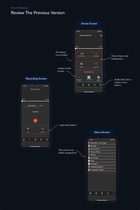 Noise Reducer Mobile App Redesign UI UX Case Study On Behance