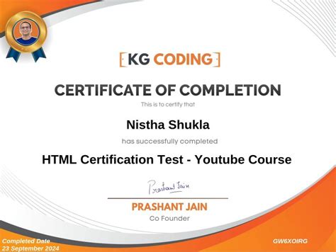 Nistha Shukla On Linkedin Honored To Have Completed The Certification
