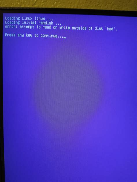 no longer able to boot after updating stuck on loading initial ramdisk