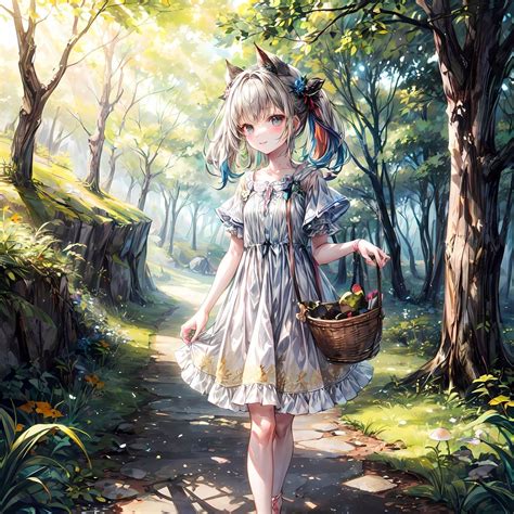 采蘑菇的小姑娘 触站