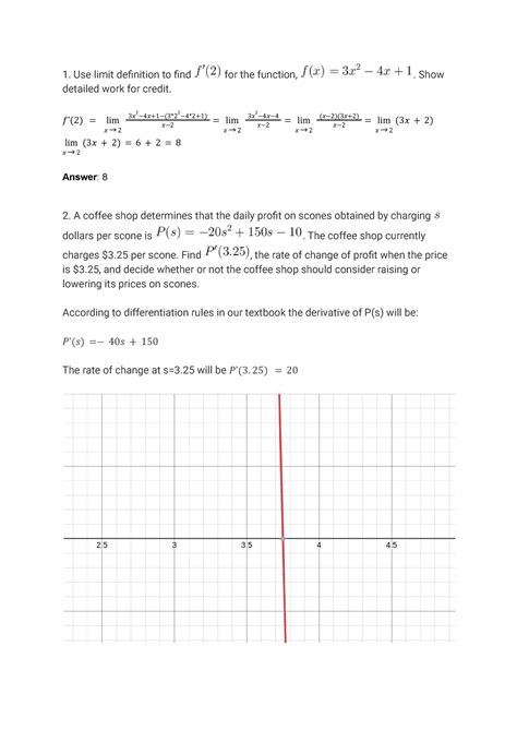 math 1211 01 written assignment unit 3 use limit definition to find