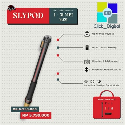 Jual Moza Slypod Motorized Monopod Motorized Slider Shopee Indonesia