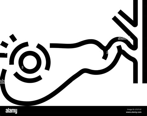 Gallbladder Check Gastroenterologist Line Icon Vector Illustration