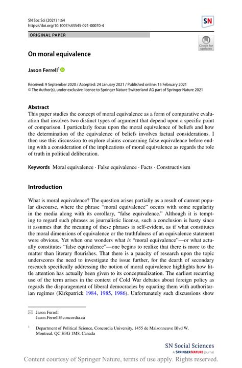 On Moral Equivalence