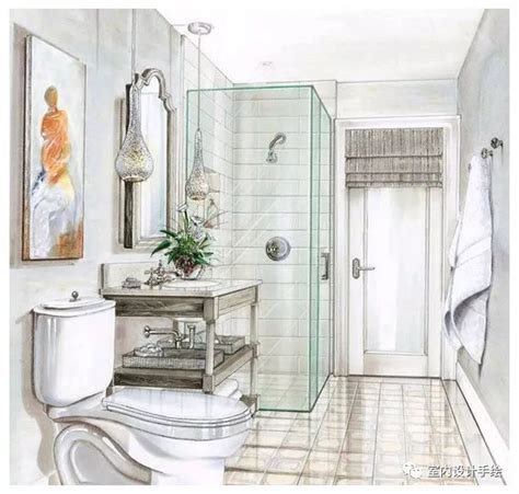 洁具手绘 线稿 效果图 大山谷图库