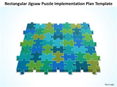 Business PowerPoint Templates Rectangular Jigsaw Problem Solving Puzzle Piece Implementation