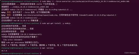 ubuntu中安装nodejs及npm ubuntu安装npm csdn博客