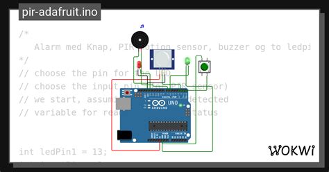 pir buzzer buttom led1 og 2 wokwi esp32 stm32 arduino simulator