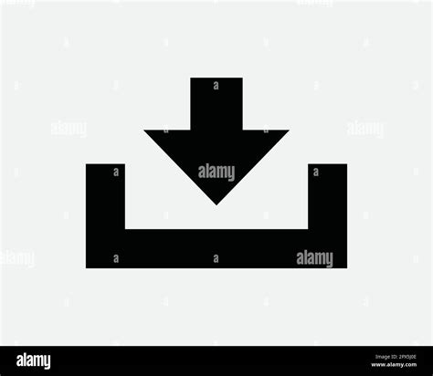 Download Icon Down Arrow Web App Interface Navigation Load File