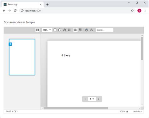 DocumentViewer For React Prerelease