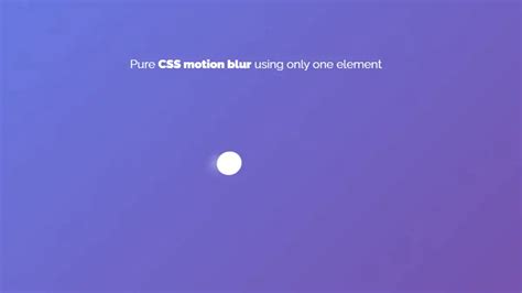 Css Blur Effects Pure Css Motion Blur Example Css Mix