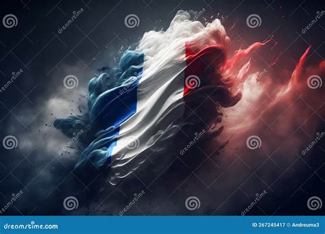 Deconstructed French Flag Colors Stock Illustration Illustration Of