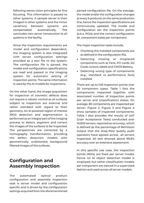 Automated Inspection Of Product Configurations And Cosmetic Defects With Ai