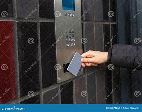 Secure Home System Electronic Key Card Intercom Keypad Using Door