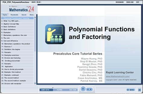 Pre Calculus Polynomial Functions And Factoring