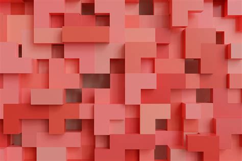 디자인에 대한 다양한 요소와 색상다채로운 추상 기하학적 3d 배경 테트리스 게임에서 추상적인 모양 3d 렌더링 그림입니다 모자이크 처리에 대한 스톡 사진 및 기타 이미지