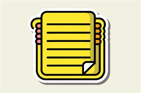 Premium Vector Yellow Notepad