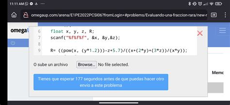 Bug Error De Tiempo De Espera Entre Envíos · Issue 6748 · Omegaup