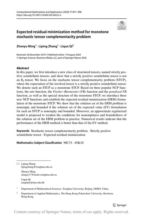expected residual minimization method for monotone stochastic tensor
